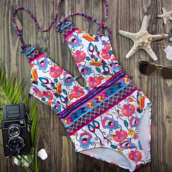 Aria Voss | Swim | Delia Floral One Piece By Aria Voss | Poshmark